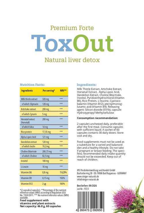 ToxOut - Natural Liver Cleanse by Steiger Naturals